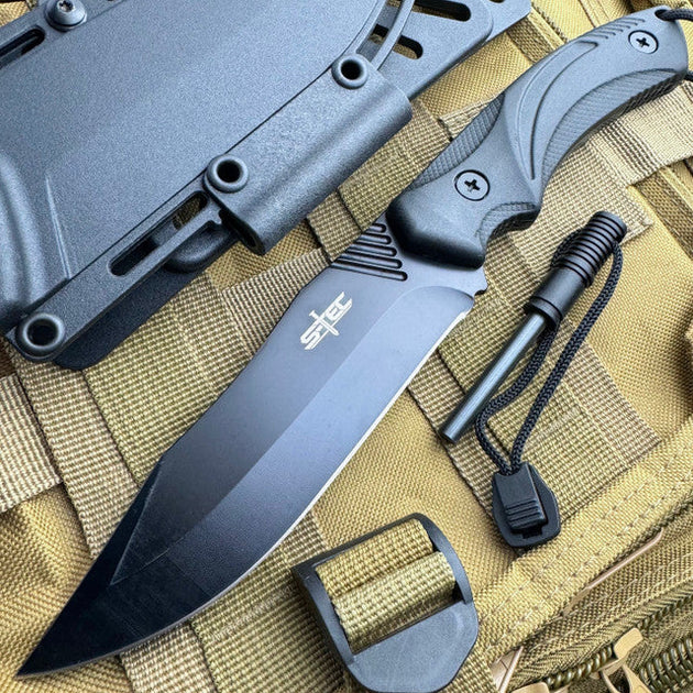 10" STEC Camping Survival Hunting Full Tang Fixed Blade Military Knife ...