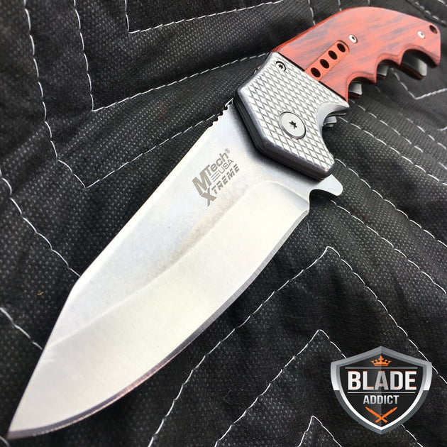 9" MEGAKNIFE SPRING ASSISTED OPEN Tactical Blade Folding POCKET KNIFE ...
